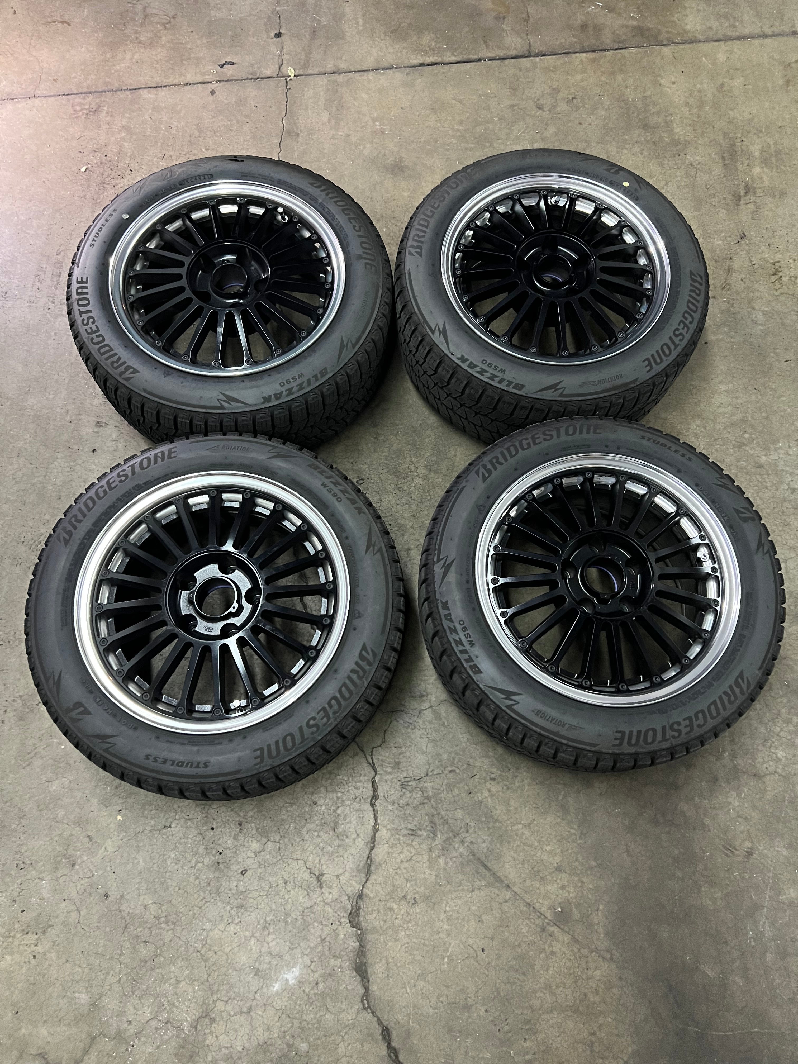 5x120 Riken Japan 16x8 fin wheels w/ tires – sevenspeedshop